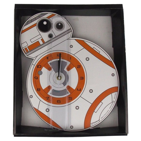 Star Wars | Wall Decor | Star Wars Bb8 Wood Deco Wall Clock 4 Kids Room ...
